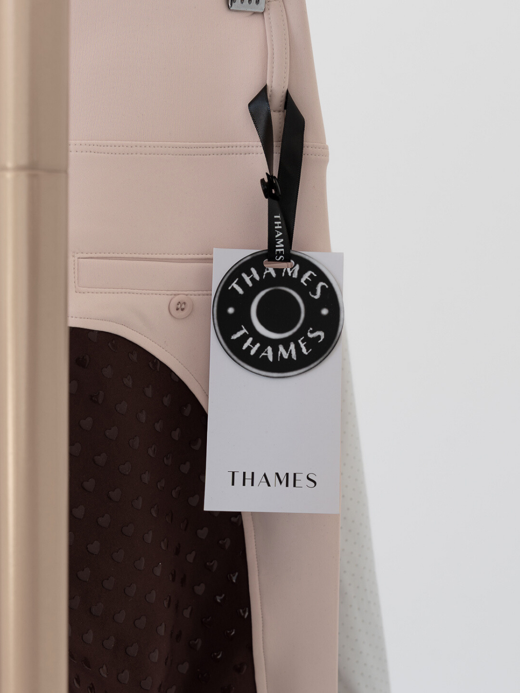 Thames London Competition Tights - Two Tone Creme Beige – Thames Equestrian